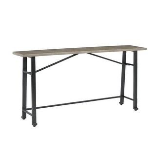 Xin 72 Inch Counter Height Table, Sturdy Metal Hardware, Rich Brown ...