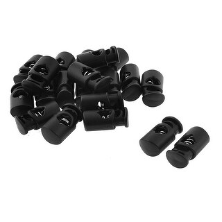 5.6mm Dia Hole Black Plastic Spring Loaded Rope Cord Locks Fastener ...