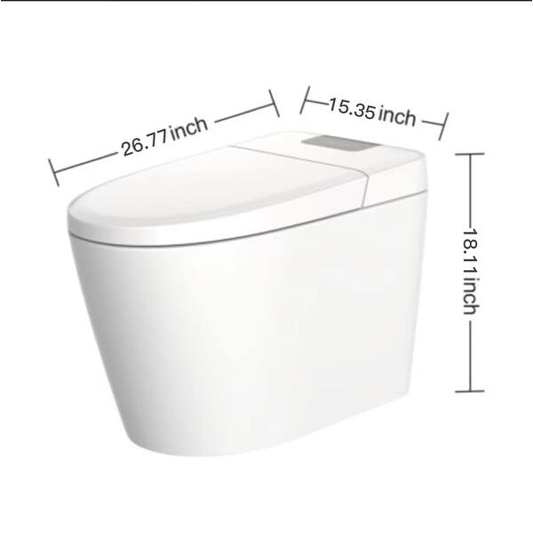 Smart Bidet Toilet with Built-in Bidet Seat,One Piece Electric Tankless ...