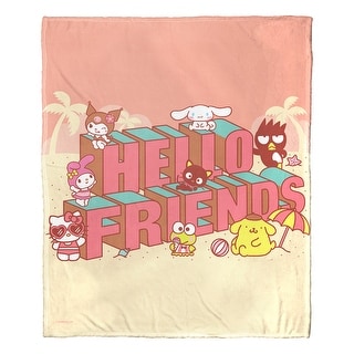 Ent 236 Sanrio Hello Kitty, Beach Friends, Silk Touch Throw Blanket ...