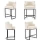 26" Counter Height Upholstered Bar Stools Set of 2 / 4 with PU Leather ...