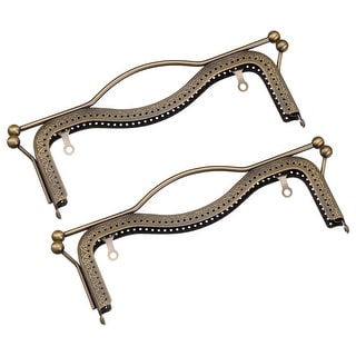 2 Pcs Kiss Lock Clasp Frame 8.1" Embossed Clutch Frame with Handle ...