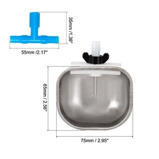 Rabbit Waterer Cups Automatic Poultry Drinker Bowl 94mm Width, Silver ...