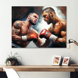 Designart 'Boxers In Match II' Sport Boxing Metal Wall Art - Bed Bath ...