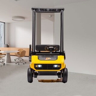 12V Kids Electric Golf Maintenance Cart Ride-On Toy with Roof, Wide ...