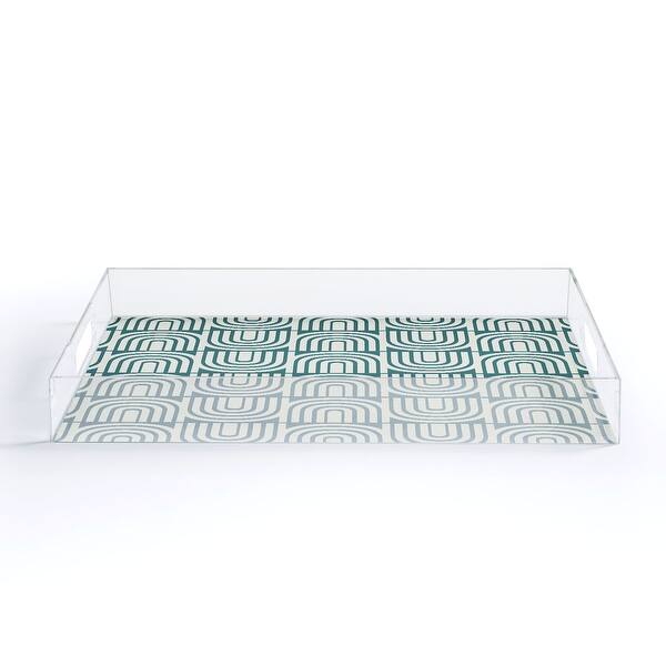 Heather Dutton Refraction Rainbow Teal Acrylic Tray - Bed Bath & Beyond ...
