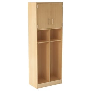 Tall Storage Locker - 84" Double Tier - Secure Cabinet - Blue Metal ...