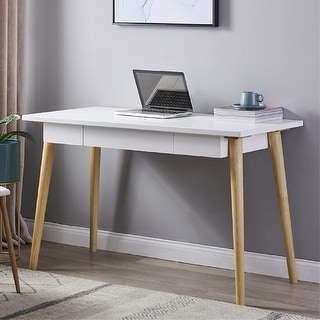 Simple Solid Wood Desk with Drawer for Office Home - Bed Bath & Beyond ...
