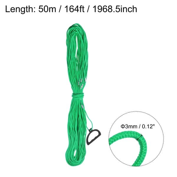 2pcs Deep Well Measuring Rope 50m Steel Wire Nylon Coated w Pull Ring ...