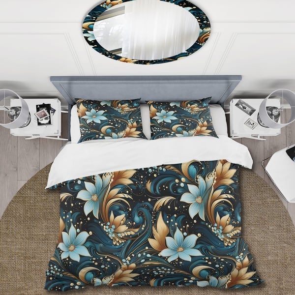 Designart "Mystical Allure Polka Dots Pattern" Modern Bed Cover Set ...