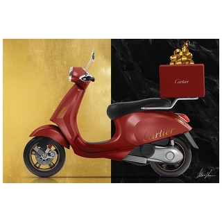 "Cartier Delivery" Frameless Free Floating Tempered Glass Panel Graphic ...