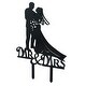 Mr Mrs Design Bride Groom Couple Hug Wedding Cake Topper Decoration ...