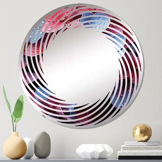 Designart "Neon Pink Hydrangea Harmony I" Hydrangea Pink Wall Mirror ...