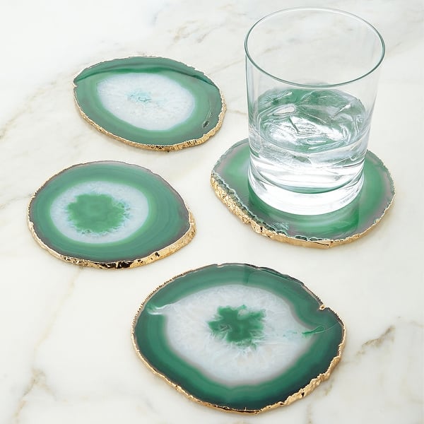green agate coaster