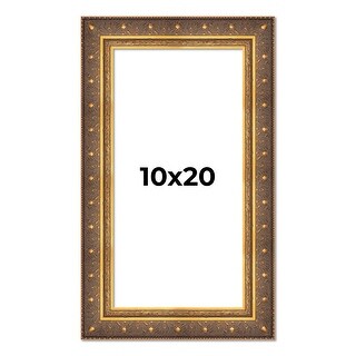 10x20 Frame Gold Real Wood Picture Frame inches Interior Frame Depth 1 ...