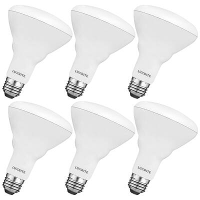 Luxrite BR30 LED Flood Light Bulb, 8.5W, 650 Lumens, Dimmable, Damp ...