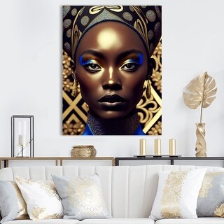 Designart "Portrait Of Glamorous African Lady V" African American Woman ...