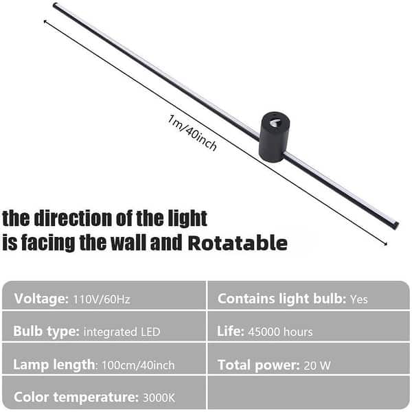 1 piece LED linear wall light/40 inch indoor wall mounted lighting ...
