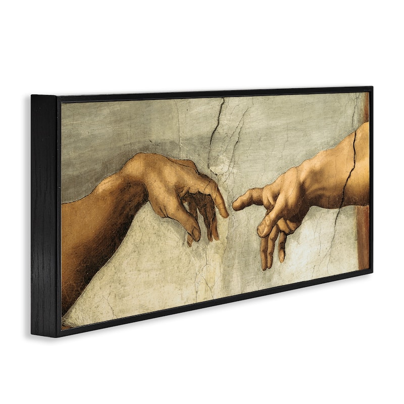 Hands of The Creation Of Adam Religious Painting Framed Wall Art ...