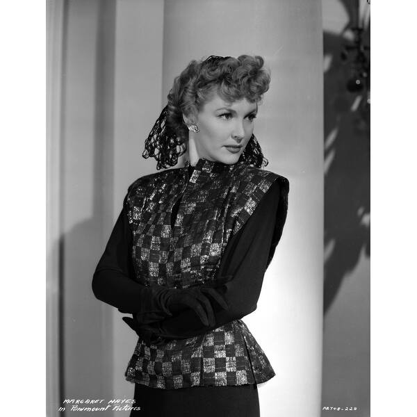 A Portrait Of Margaret Hayes Wearing A Checkered Shirt Photo Print ...