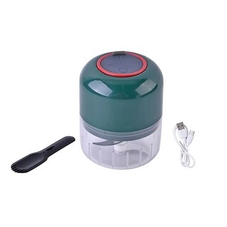 Green Rechargeable Portable and Cordless Garlic Chopper with USB Cable ...