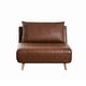 Upholstered Convertible Tri-Fold Chair with Pillow and Hideaway Legs ...