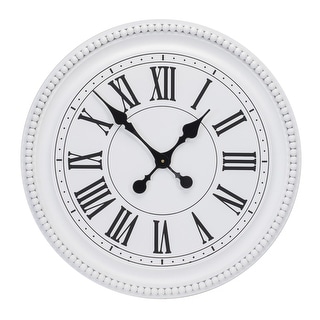 Round Beaded Wood Wall Clock 23"D - Bed Bath & Beyond - 42614683