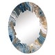 Designart "Blue and White Marble Dreams" Abstract Modern Wall Mirror ...