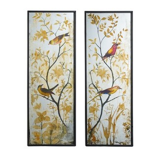 Antique Mirror Birds in Nature Wall Art Panels (Set of 2) - Bed Bath ...