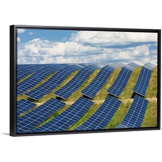 "Solar panels, Provence, France" Black Float Frame Canvas Art - Bed ...