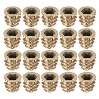 Threaded Insert Nuts Zinc Alloy Hex Socket M8 Internal Threads 12mm ...