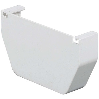 Amerimax 5 In. Contemporary White Vinyl Gutter End Cap - 1 Each - Bed ...