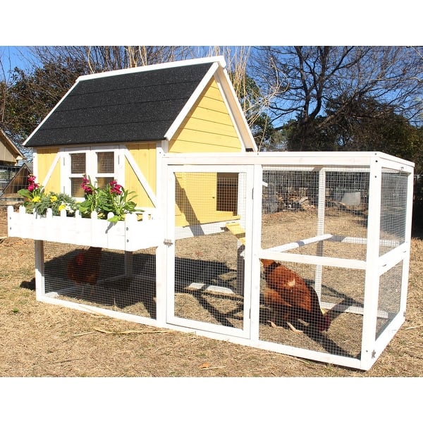 Zylina Yellow Cottage Chicken Coop - Bed Bath & Beyond - 39221760