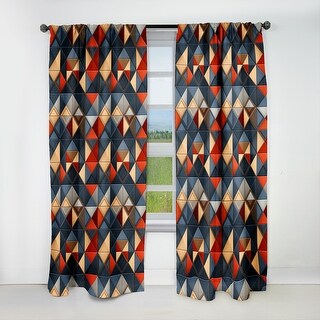 Designart "Rustic Industrial Geometic Aesthetics I" Geometric Blackout ...