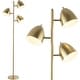 Eva 66.5" 3-Light Modern Contemporary Iron LED Floor Lamp, Brass Gold ...