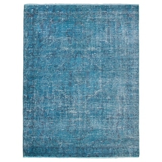 ECARPETGALLERY Hand-knotted Color Transition Blue Wool Rug - 3'6 x 4'6 ...