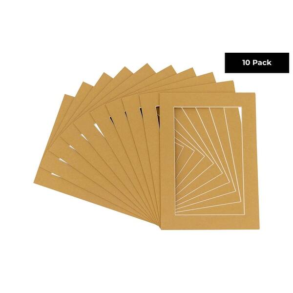 8x10 Mat for 16x20 Frame - Precut Mat Board Acid-Free Rattan Beige 8x10 ...