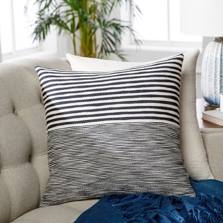 Effie Contrasting Stripes Throw Pillow - Bed Bath & Beyond - 36272254
