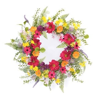 Mixed Floral Wreath - Bed Bath & Beyond - 36667054