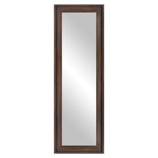Wood Framed Full Length Wall Mirror, 19 x 57" - Brown - Bed Bath ...