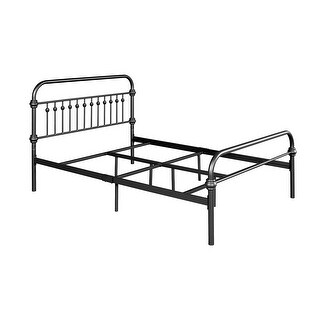 Superior Quality Metal Bed Frame Panel Bed, Box Spring Needed - Bed ...