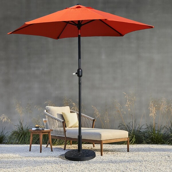 Davee 7.5 Ft Outdoor Patio Market Umbrella with Base Orange Bed Bath Beyond 34062438
