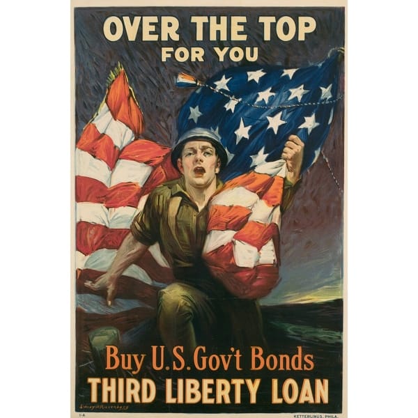 World War I Propaganda Posters Advertisement For War Bonds Text Reads ...