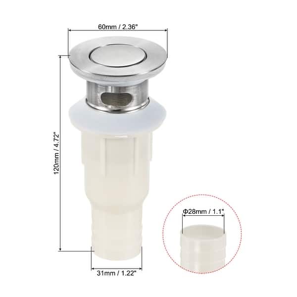 2Pcs Flip Cover Drain Stopper Faucet Sink Plug for Basin with Overflow ...