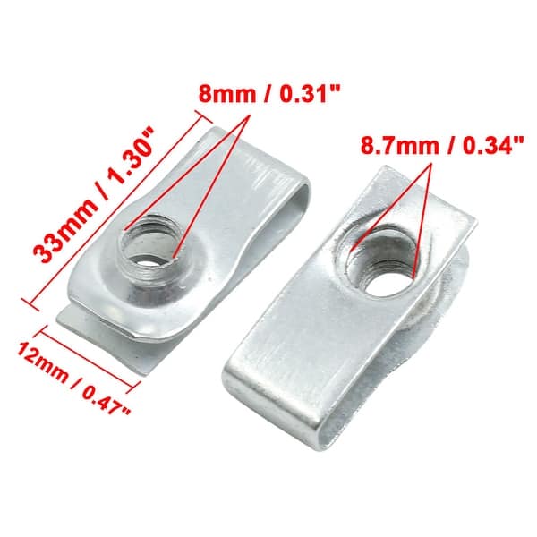 4pcs Spring Metal U-type Clip with Screws Fender Trim Panel Fasteners ...