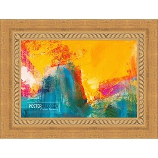 18x16 Traditional Gold Complete Wood Picture Frame with UV Acrylic ...