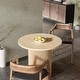 PAKASEPT Round Dining Table, Modern Kitchen Table with Solid Wood ...