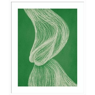 Emerald Motion II by Incado Wood Framed Wall Art Print - Svelte White ...