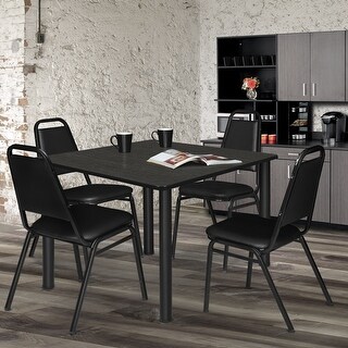 Kee 48" Square Breakroom Table- Ash Grey/ Black - Bed Bath & Beyond ...