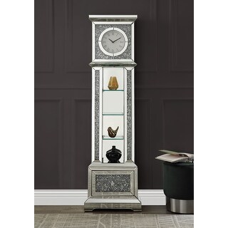 Grandfather Floor Clock with LED Mirrored & Storage Shelf - Bed Bath ...